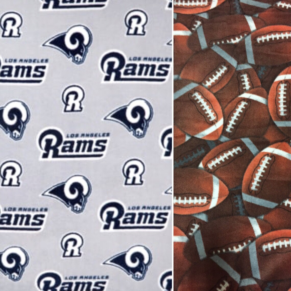 LARGE LA RAMS Nfl Handmade Fleece Tie Blanket 55x65 Los | Etsy