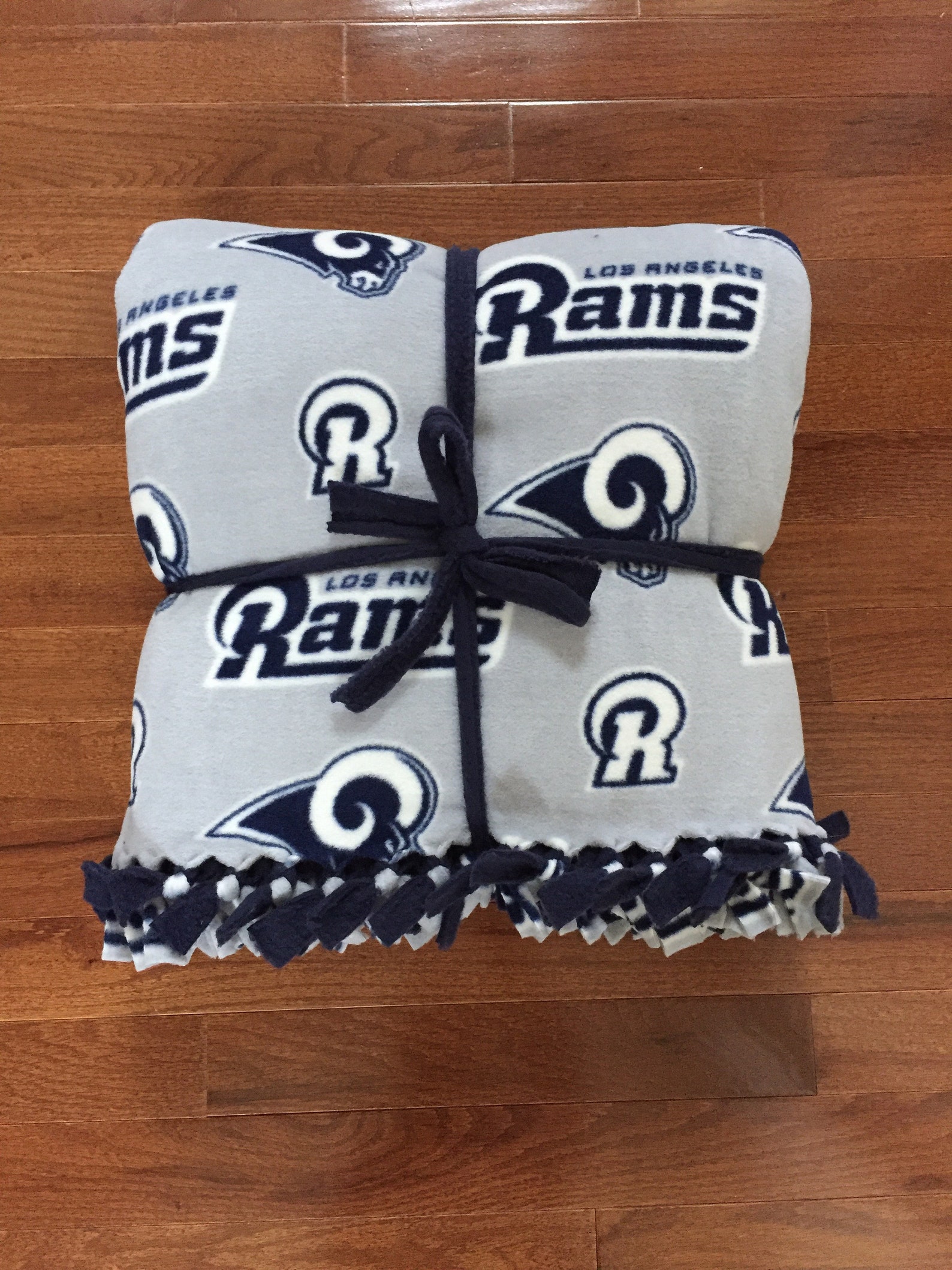 LARGE LA RAMS Nfl Handmade Fleece Tie Blanket 55x65 Los | Etsy