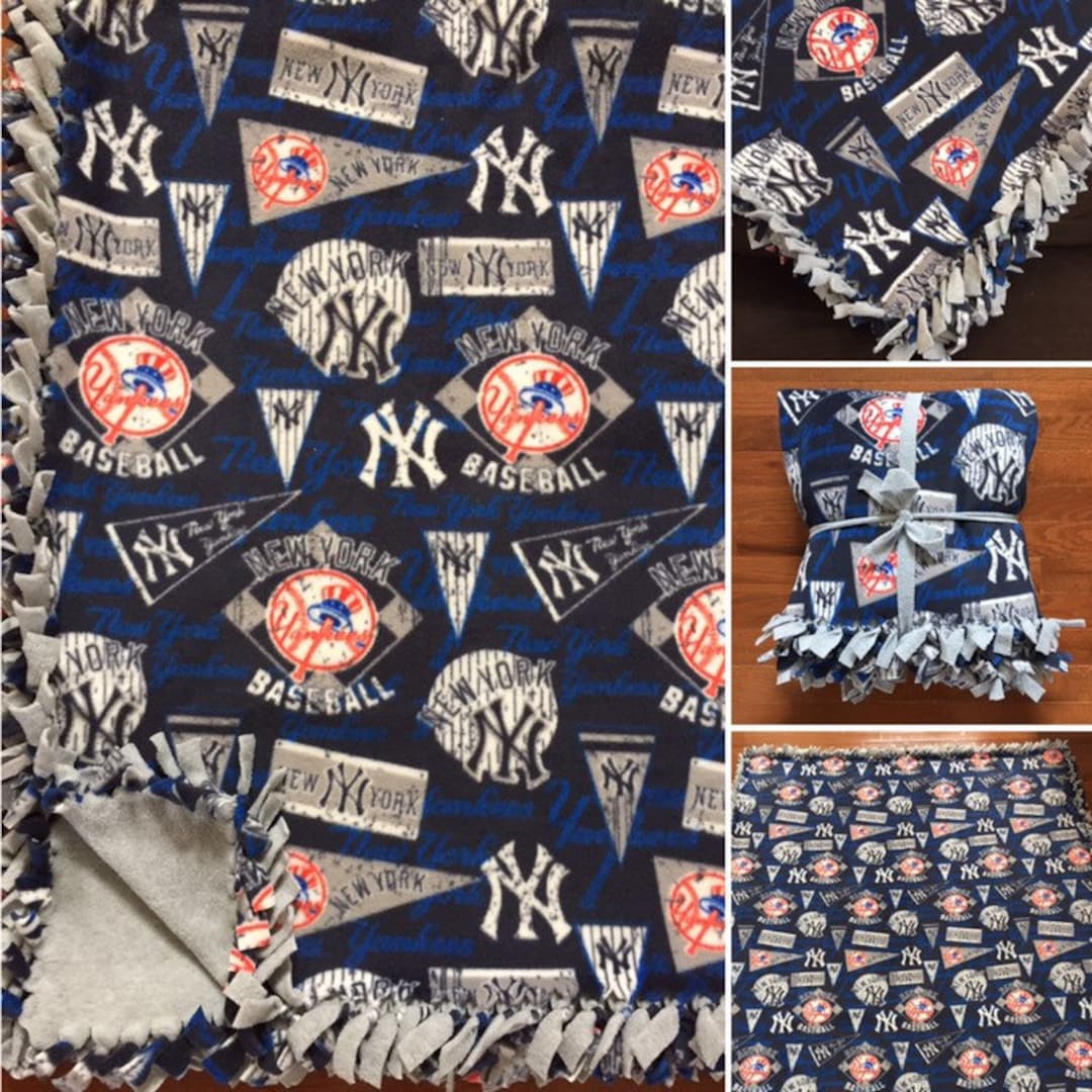 LARGE NY YANKEES Handmade Fleece Tie Mlb Blanket | 55x65 | New York ...
