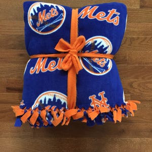 LARGE NY METS Handmade Fleece Tie Mlb Blanket | 55x65 | New York Mets ...