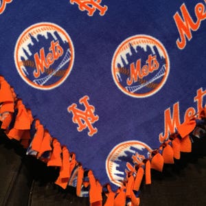 LARGE NY METS Handmade Fleece Tie Mlb Blanket | 55x65 | New York Mets ...