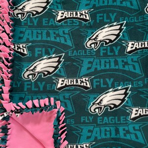 LARGE Philadelphia EAGLES NFL Fleece Tie Blanket 55x65 Philly Football ...