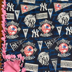 LARGE NY YANKEES Handmade Fleece Tie Mlb Blanket | 55x65 | New York ...