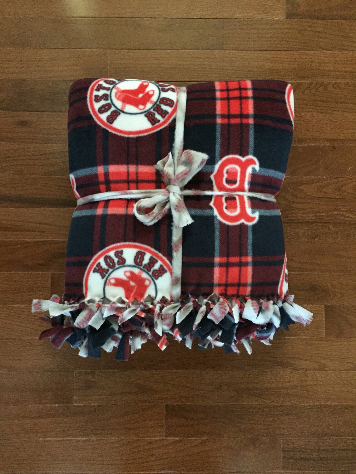 LARGE Boston RED SOX Handmade Fleece Tie Mlb Blanket 55x65 | Etsy