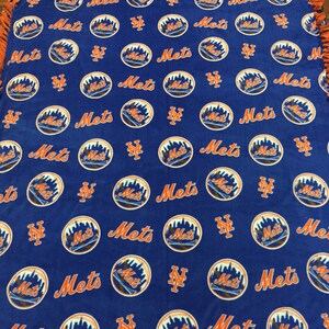 LARGE NY METS Handmade Fleece Tie Mlb Blanket | 55x65 | New York Mets ...