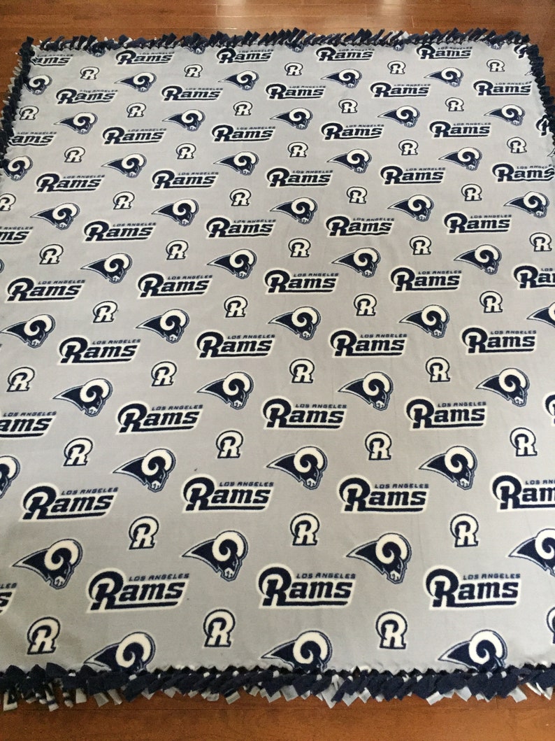 LARGE LA RAMS Nfl Handmade Fleece Tie Blanket 55x65 Los | Etsy