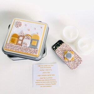 Travel Shabbat Kit in a Box, Tealight Candles, Matchbox Box, Handmade ...
