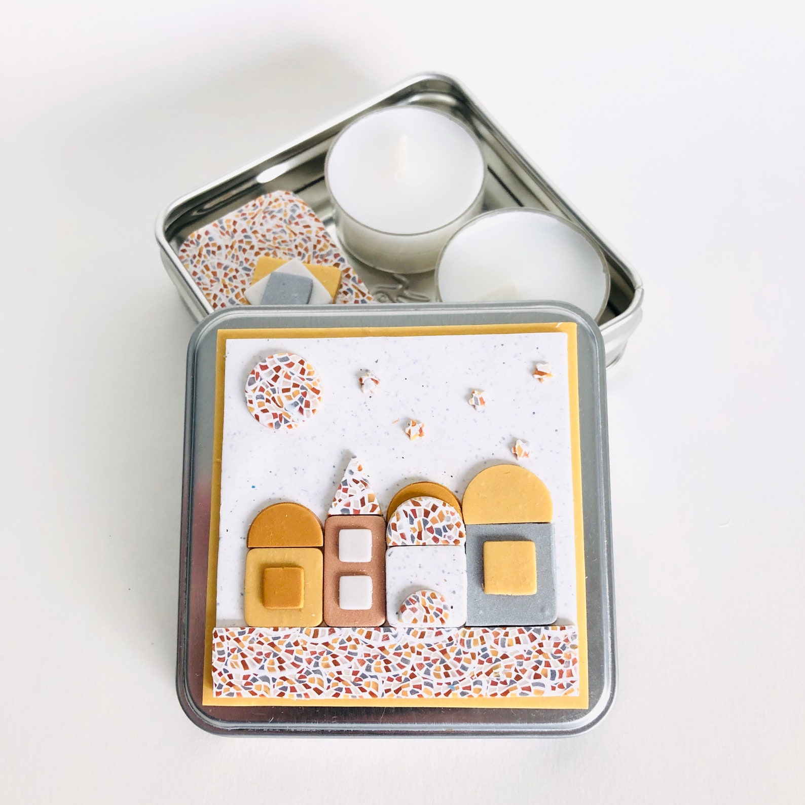 Travel Shabbat Kit in a Box, Tealight Candles, Matchbox Box, Handmade ...