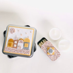 Travel Shabbat Kit in a Box, Tealight Candles, Matchbox Box, Handmade ...