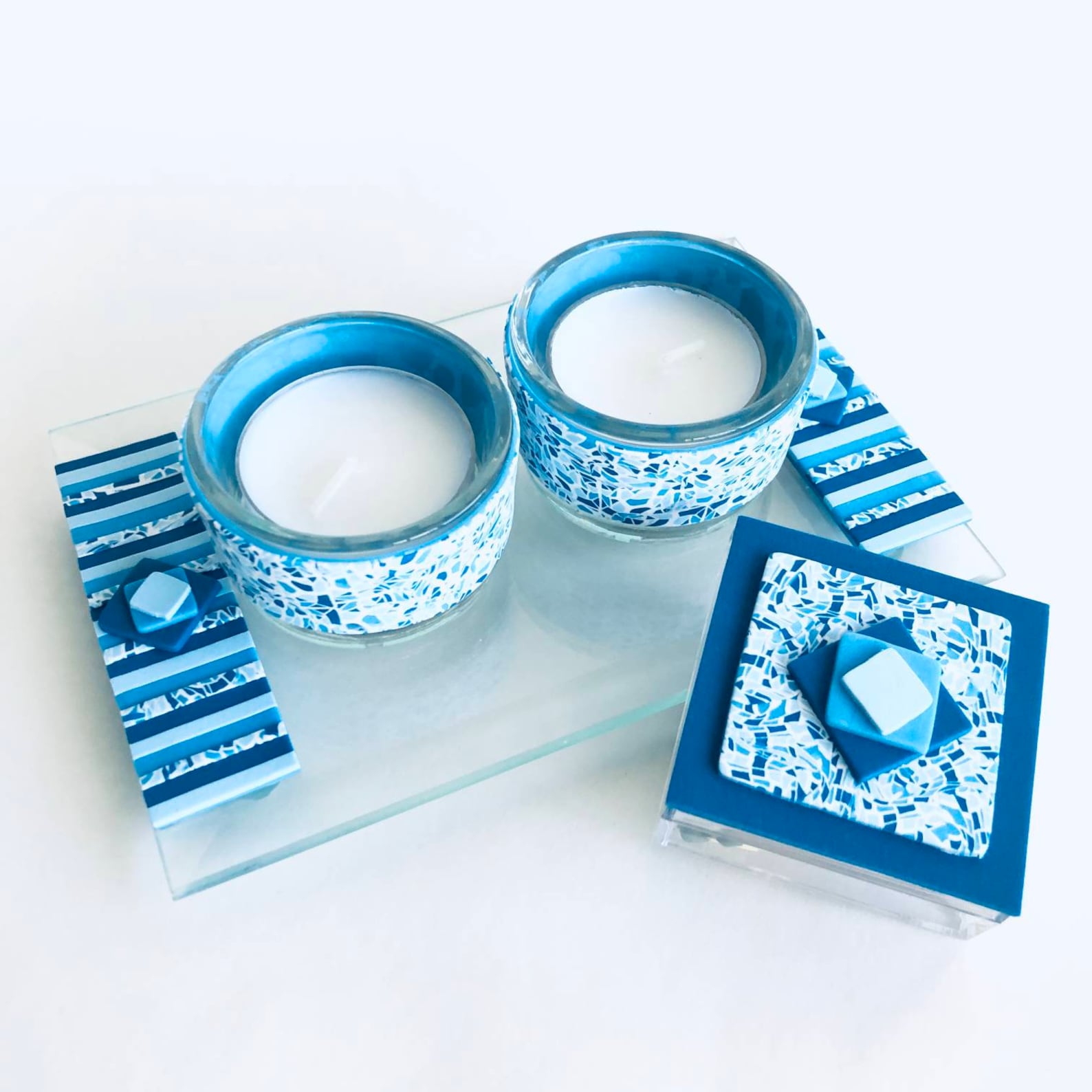 Shabbat Tea Light Candle Holdermatchbox and Tray Handmade - Etsy