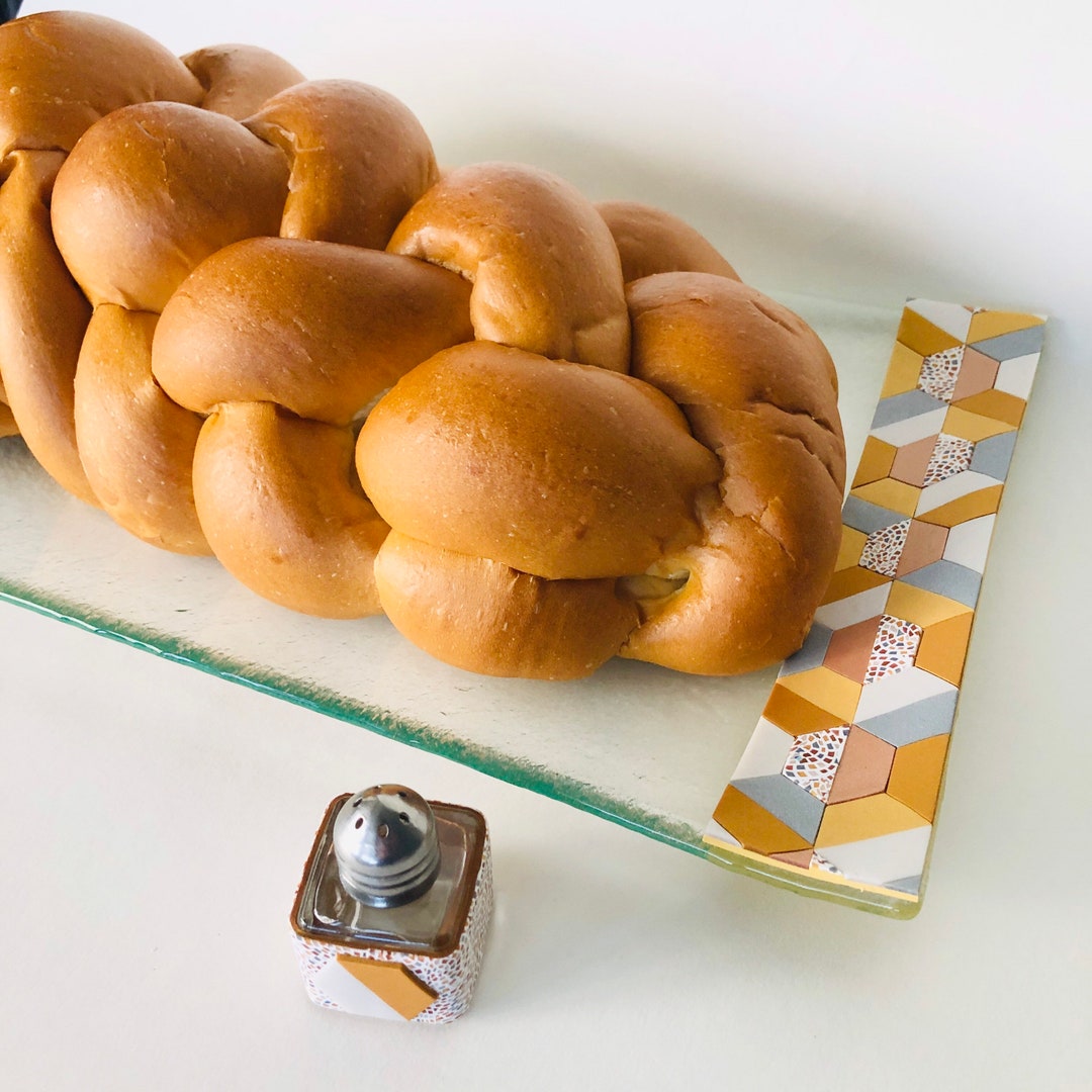 Glass Challah Board, Challah Plate, Judaica, Handmade, Personalized ...
