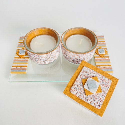 Shabbat Candlestick Holder & Matchbox Handmade Judaica - Etsy