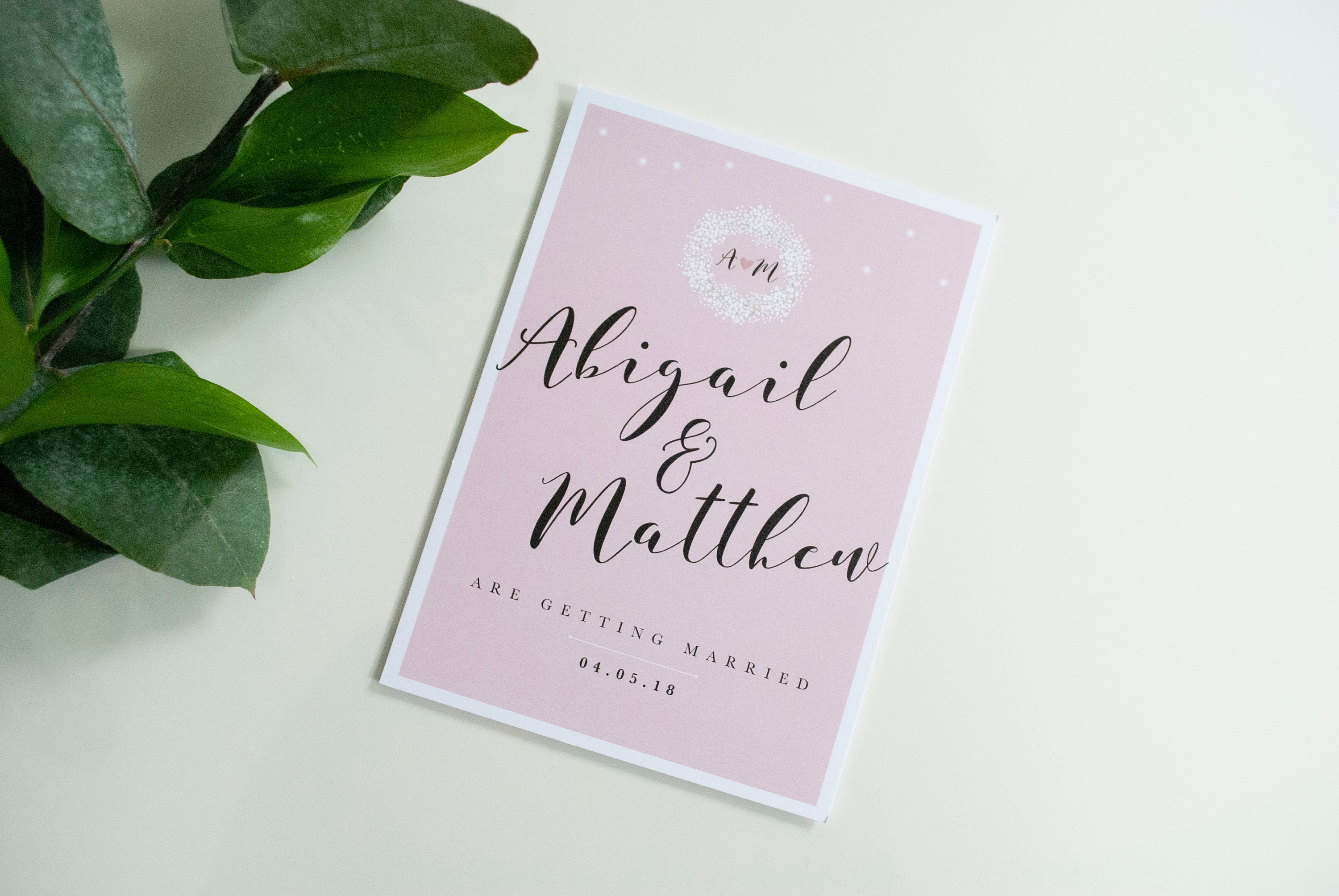 Pretty Gypsophila Wedding Invitation Hand-drawn Pretty | Etsy