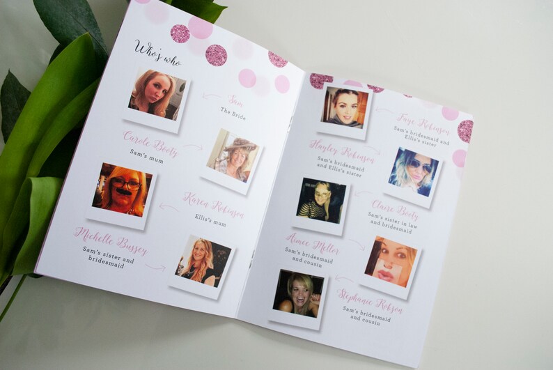 Hen Party Itinerary Booklet | Hen Do | Keepsake | Pink | Glitter ...