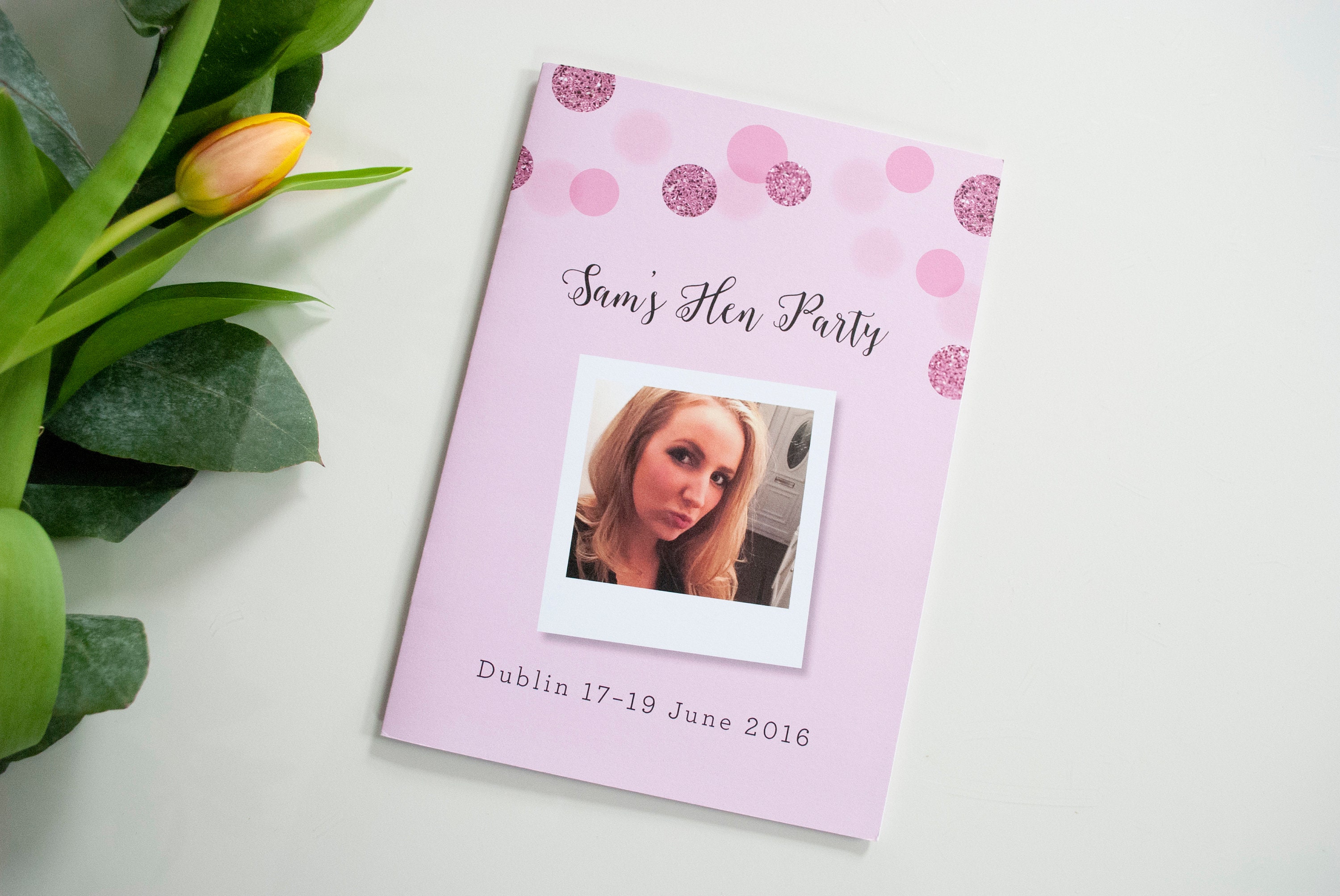 Hen Party Itinerary Booklet | Hen Do | Keepsake | Pink | Glitter ...