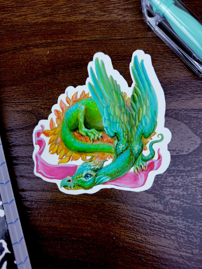 Fantasy Dragon Sticker. Ash Tree Dragon. Laptop Sticker. Junk - Etsy