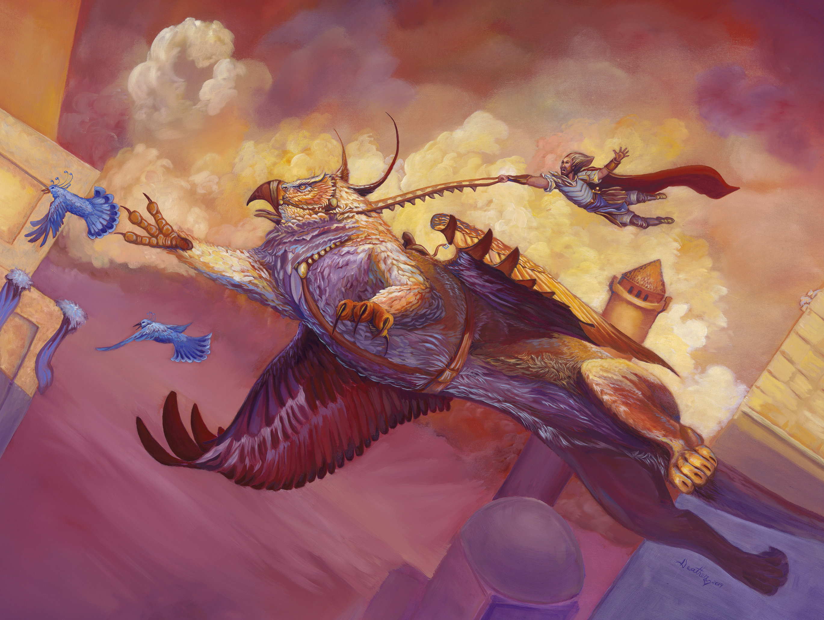 Fantasy Art Print. Hang in There. Magic Style Art. Griffin - Etsy