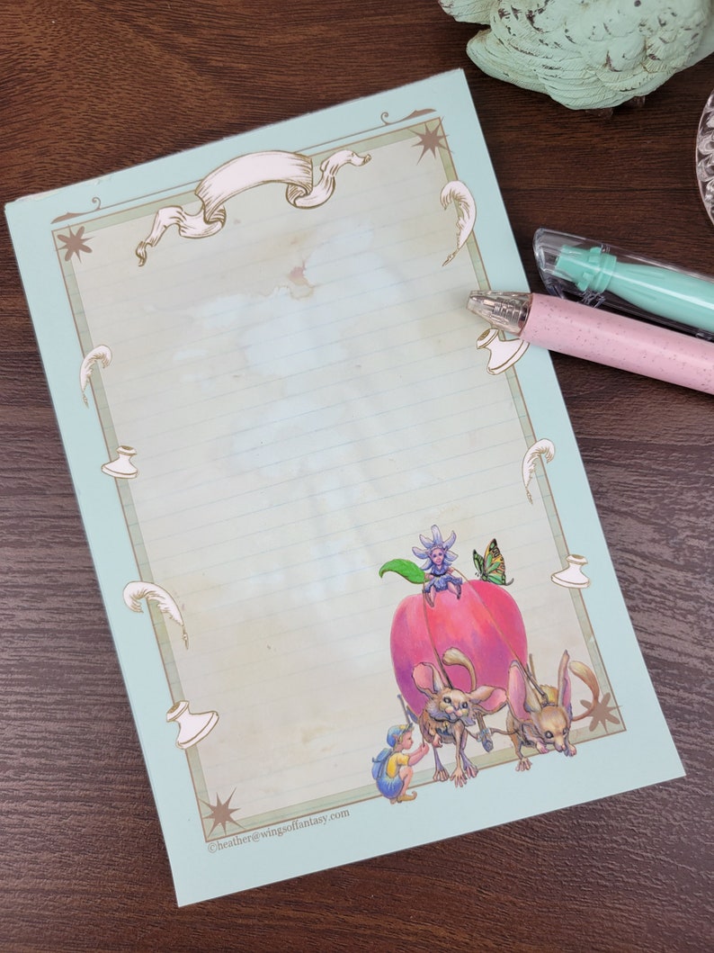 Notepad. Fairycore Back to School. Desk Notepad. School Supplies ...