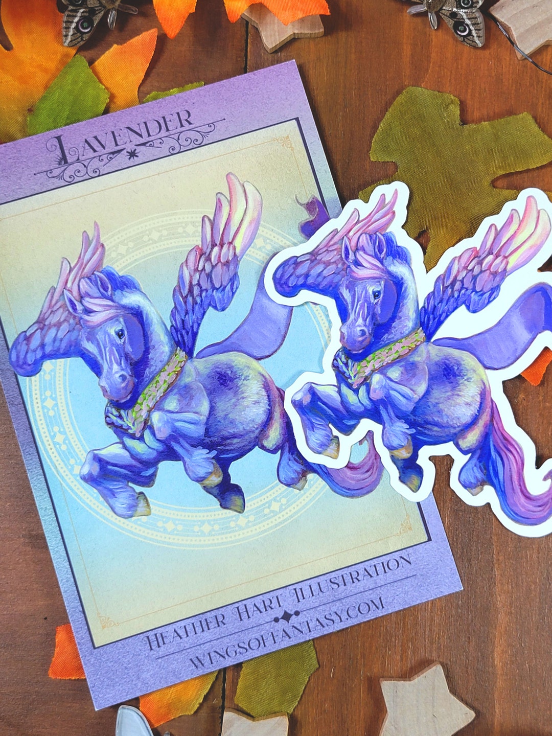 Fantasy Pegasus Sticker. Lavender Pegasus. Junk Journal. Fantasy Horse ...