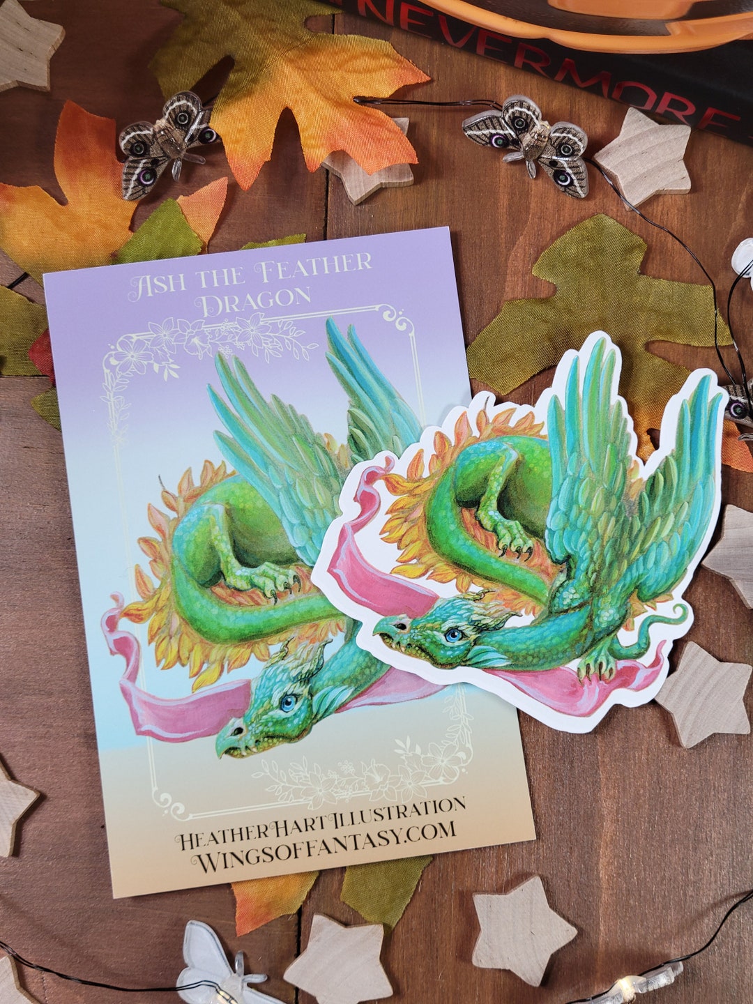 Fantasy Dragon Sticker. Ash Tree Dragon. Laptop Sticker. Junk Journal ...