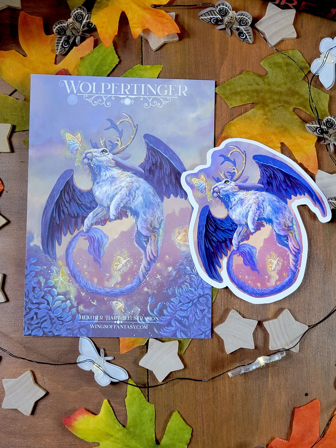 Die Cut Sticker. Wolpertinger. Mythological. Fantasy Creature. Fantasy Art. Journal or Laptop ...