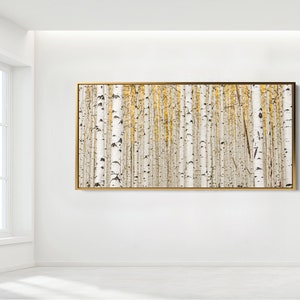 Framed Aspen Tree Canvas Extra Large Wall Art Nature Photography for ...