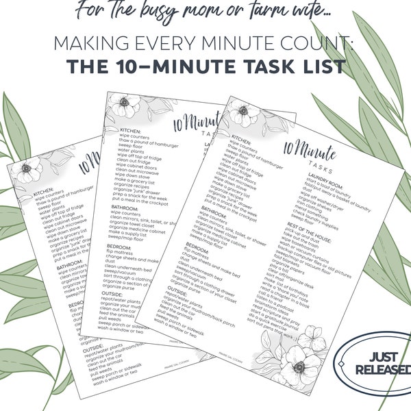 Cleaning Task Planner - Etsy