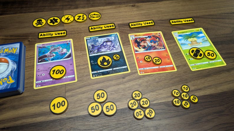Pokemon TCG Compatible Effects/status, Ability Used, Damage/hit Point ...