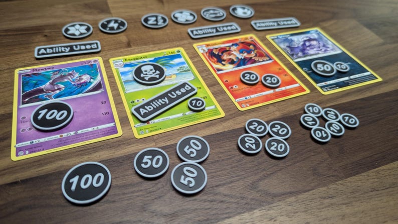 Pokemon TCG Compatible Effects/status, Ability Used, Damage/hit Point ...