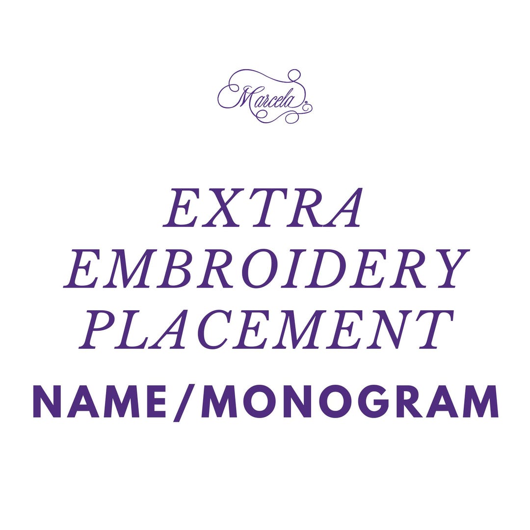Extra Embroidery Placement - Etsy