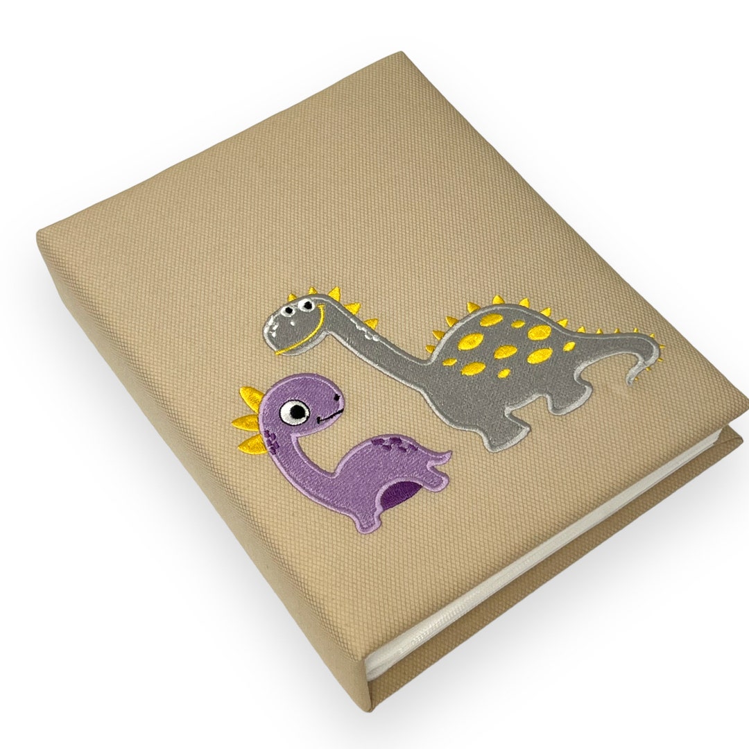 Baby Medium Hardbound Album in Pima Cotton With Baby Dinosaurs // Baby ...