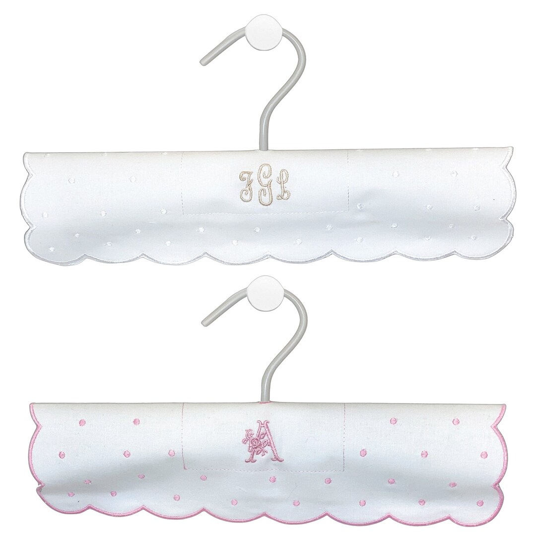 Kid's Personalized Scalloped Edge Hanger Cover With Hanger - Etsy