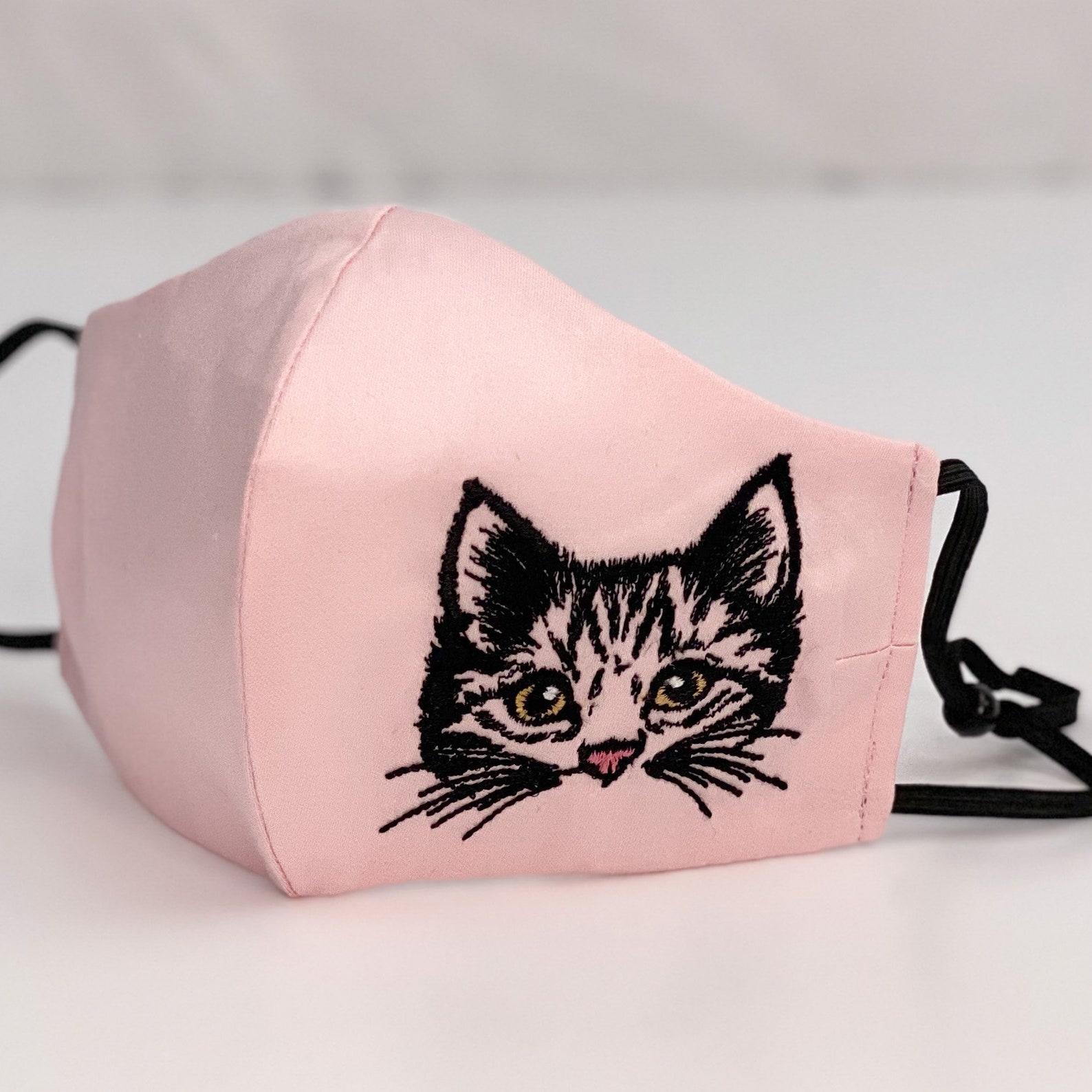 Black Cat Face Mask - Etsy