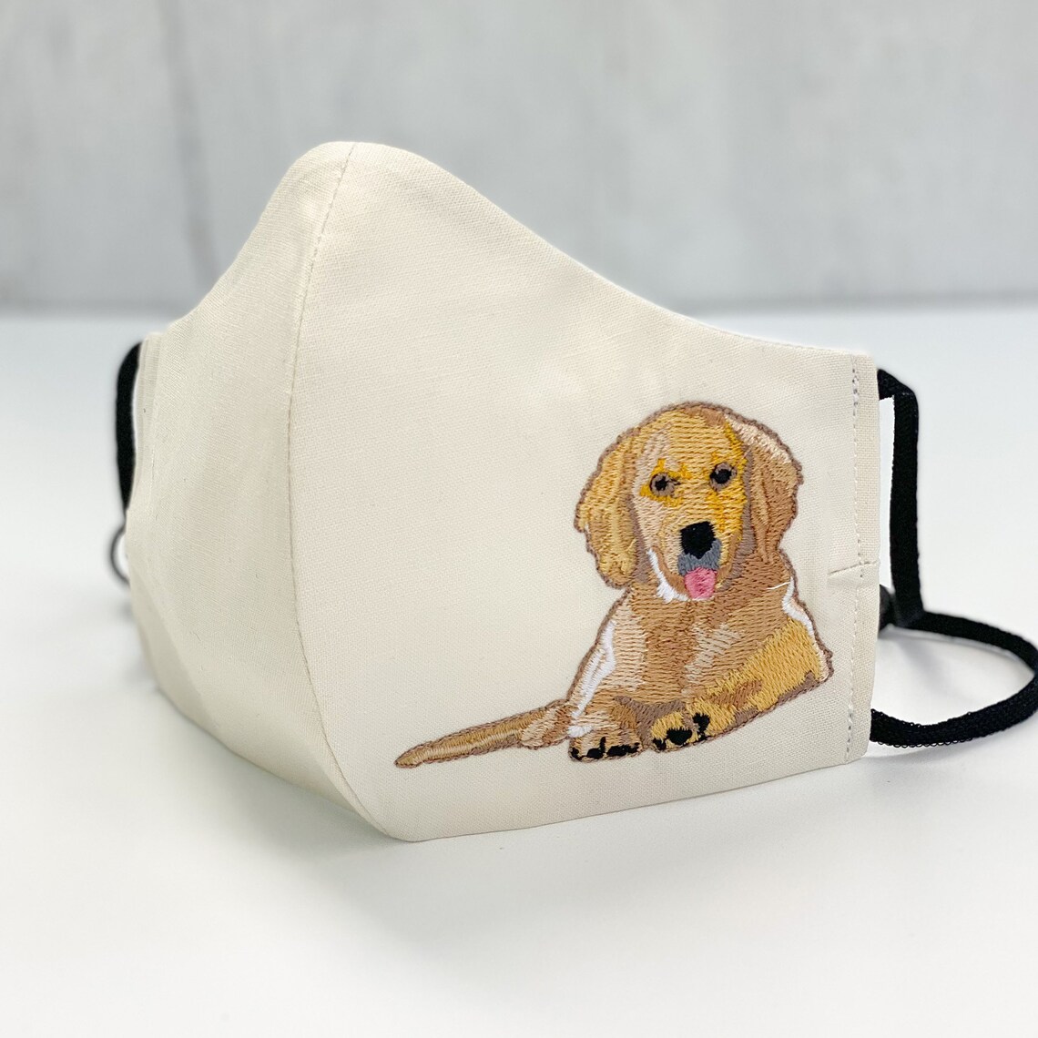 Golden Retriever Face Mask - Etsy