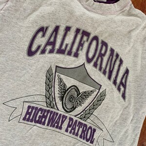 Vintage California Highway Patrol T Shirt Size Large Made in USA Chips ...
