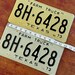 Vintage Pair 1973 Texas License Plates Farm Truck 8H 6428 New Old Stock ...