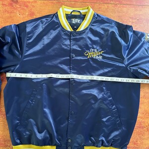 Its Miller Time Beer Bomber Jacket Size XL Extra Large Quality Stitched ...