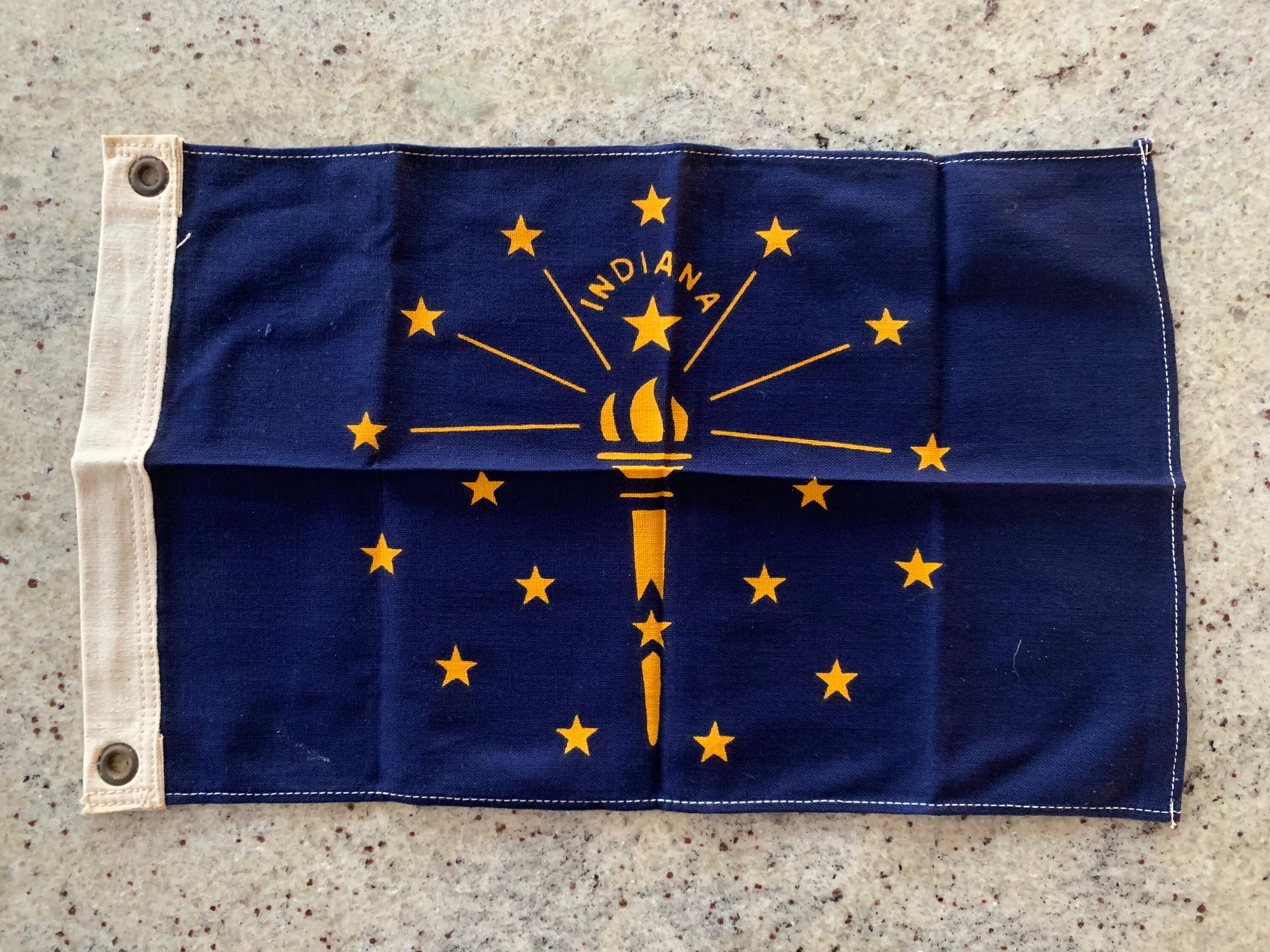 Vintage 60s State of Indiana Flag Pennant Dimensions 17 in X | Etsy
