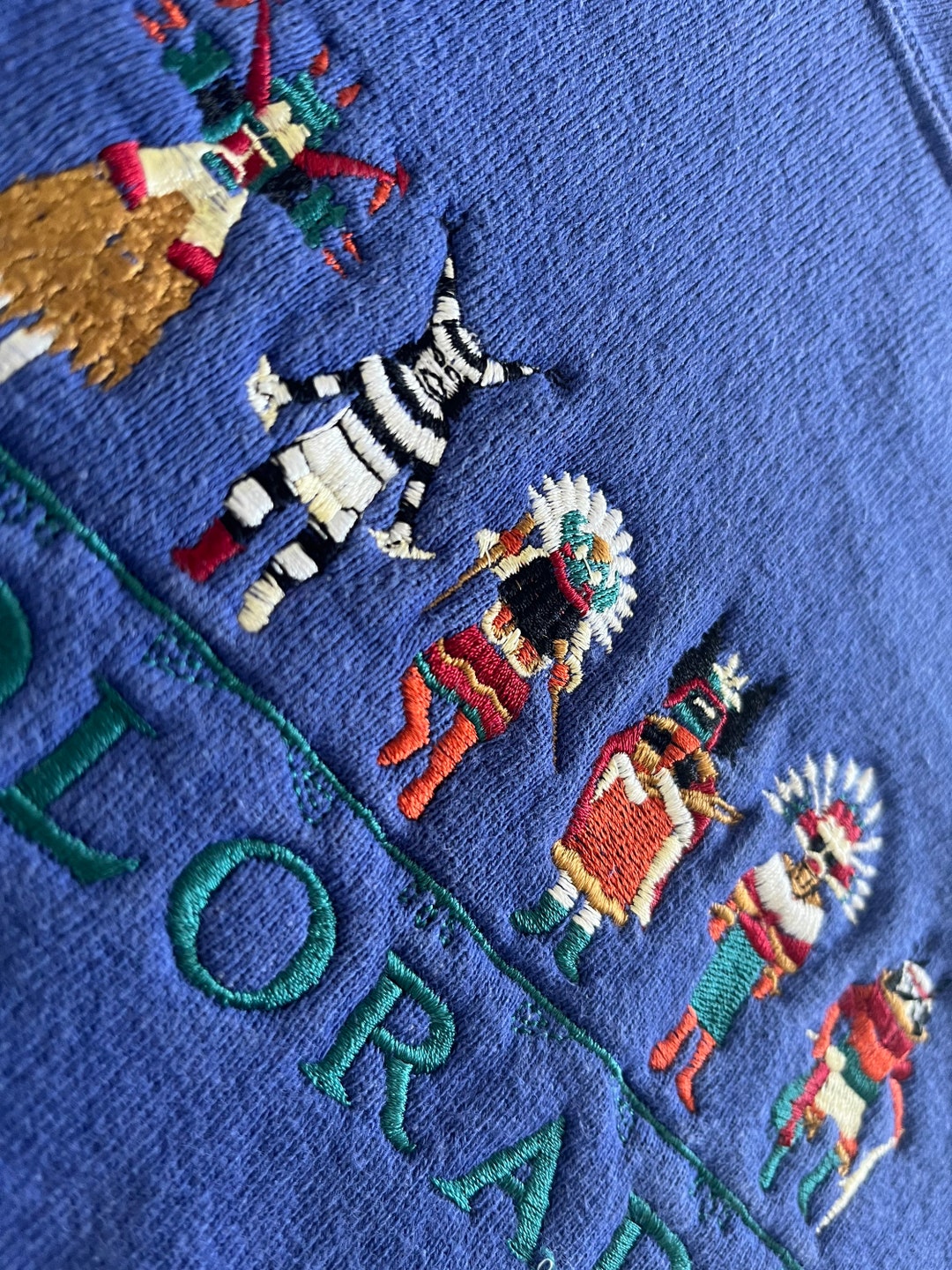 Vintage Colorado Native American Tribes Crewneck Sweatshirt Size Large ...