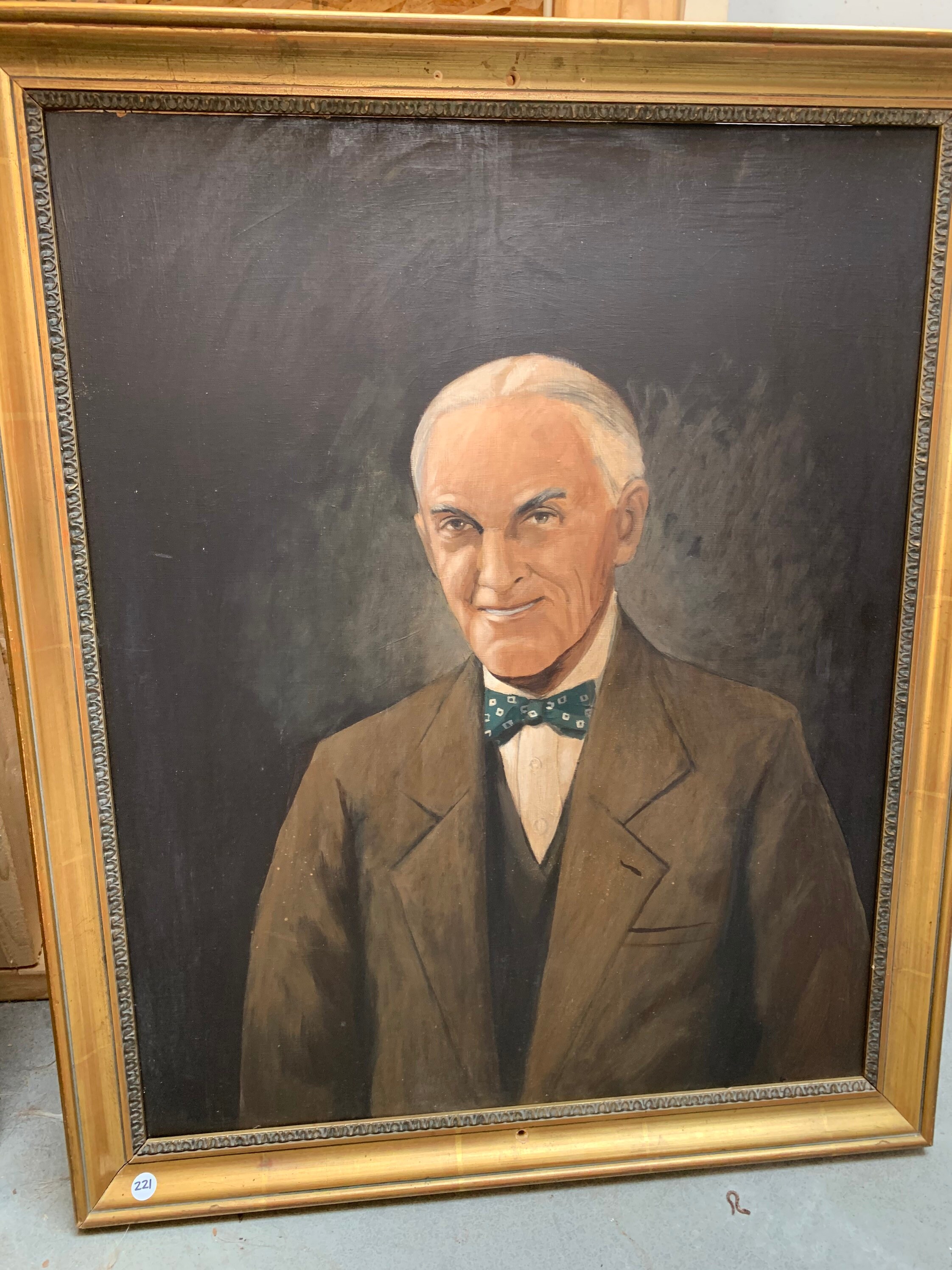 Edward C Elliott óleo a bordo retrato pintura Purdue - Etsy España