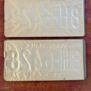 Vintage Pair 1973 Texas License Plates Farm Truck 8H 6428 New Old Stock ...