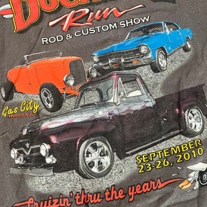 Ducktail Run Gas City Indiana 2010 Car Hot Rod Show T Shirt Size Large ...