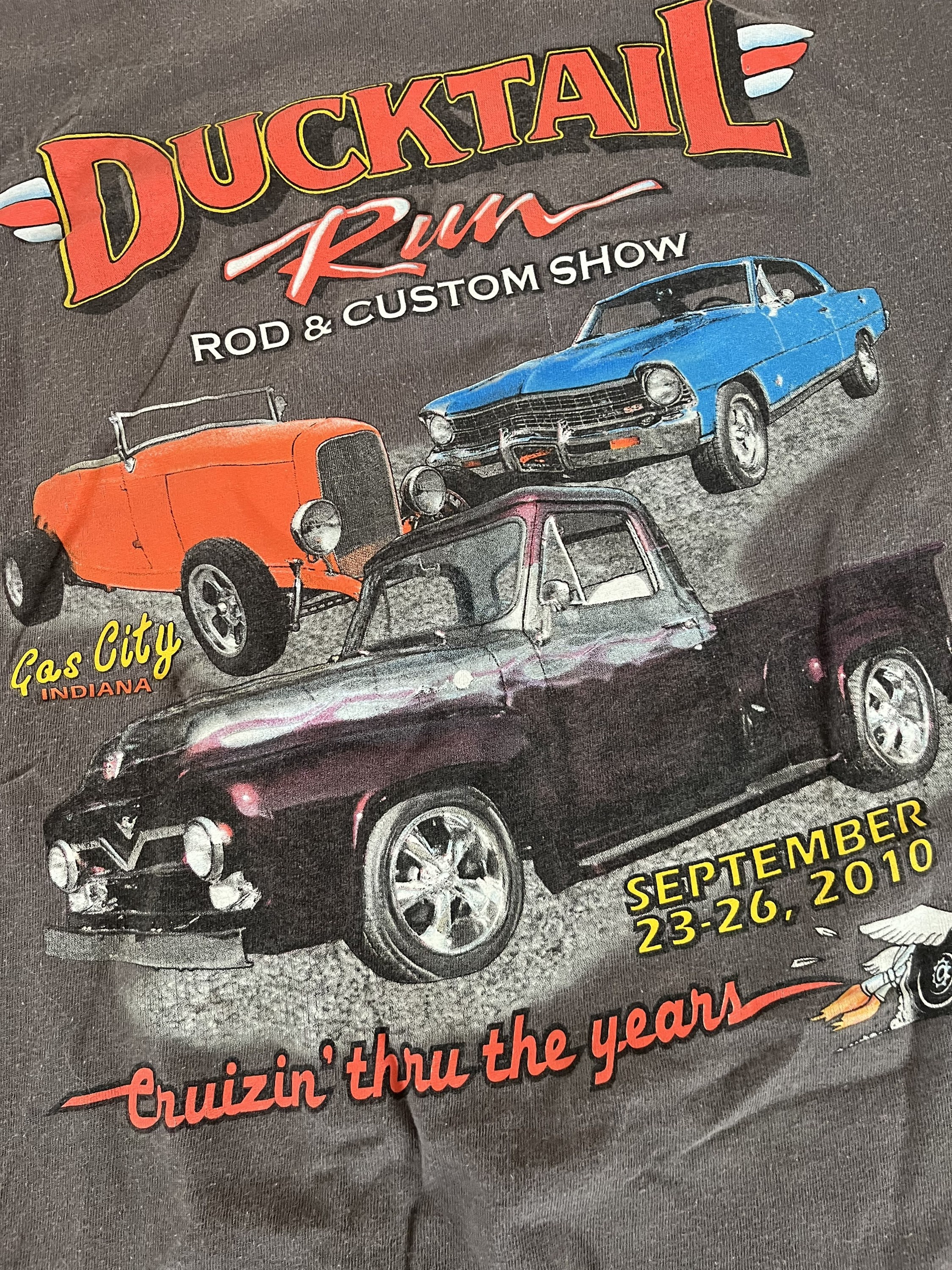 Ducktail Run Gas City Indiana 2010 Car Hot Rod Show T Shirt Size Large ...