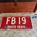 Vintage 1966 Ohio License Plate FB 19 Quality Embossed Steel - Etsy