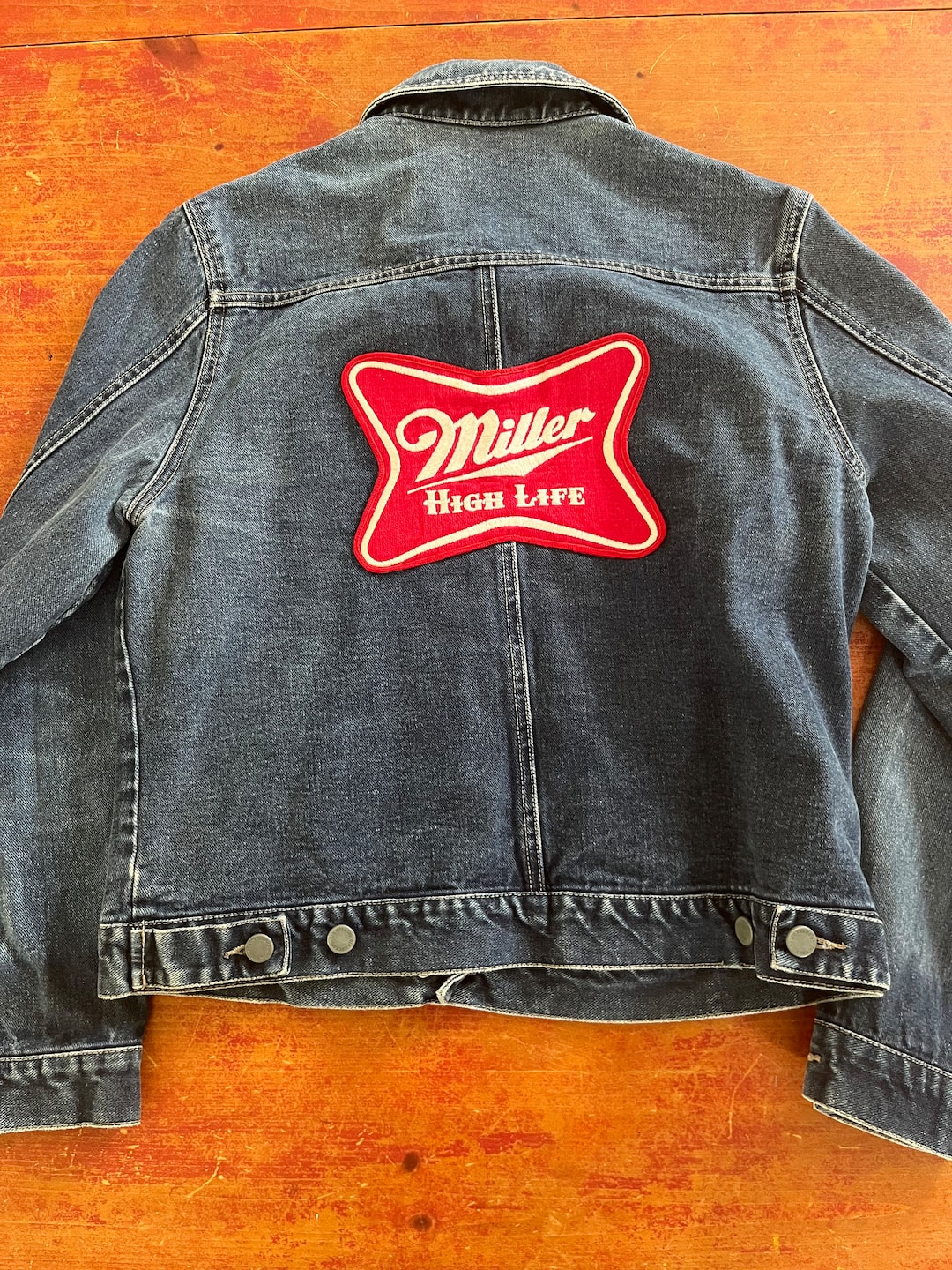 Vintage Women’s Miller High Life Beer Denim Jacket Size Large Miller ...