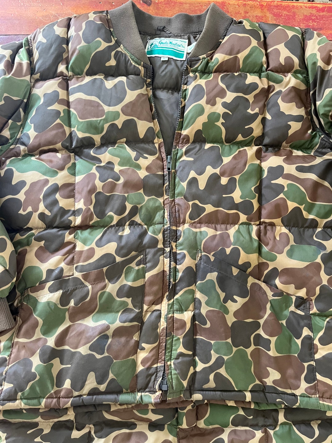 Vintage Gander Mountain Coat Pants Hunter Suit Down Filled Size Large ...