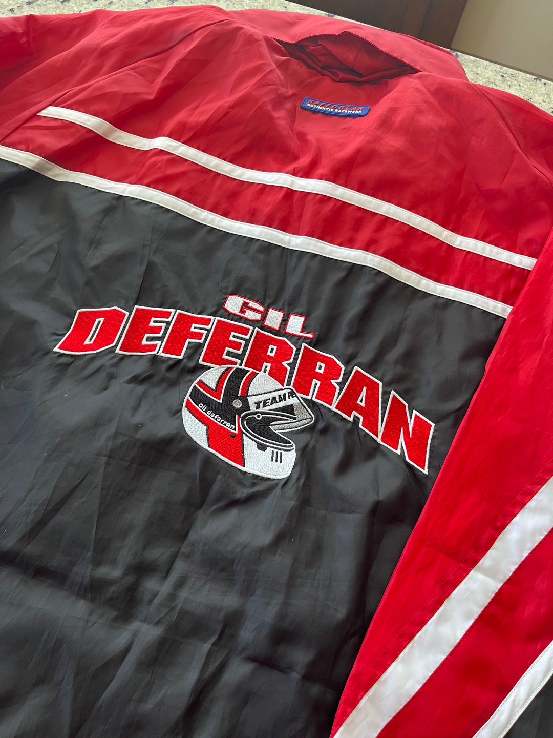 Vintage Gil De Ferran Penske Racing Windbreaker Jacket Hoodie Size XL ...