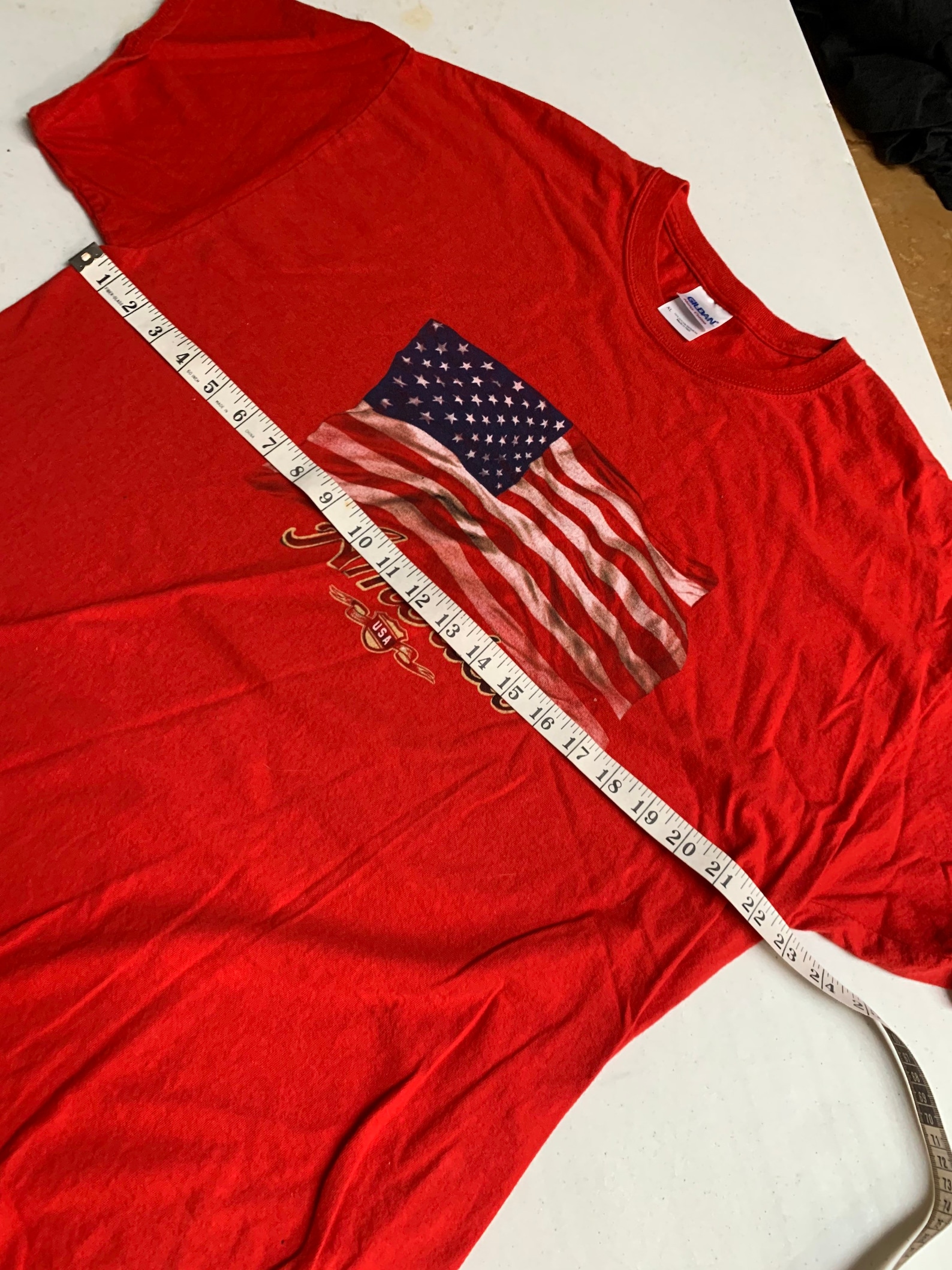 Vintage American Flag USA Red T Shirt Size XL EUC Excellent Condition ...