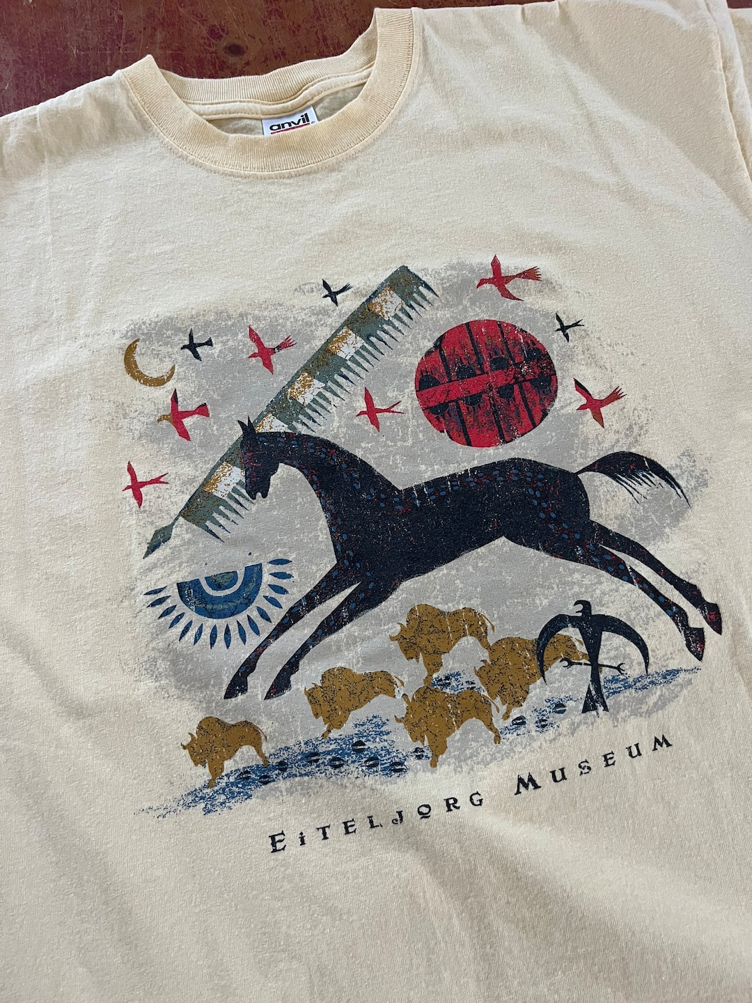 Eiteljorg Museum T Shirt Horse Bison Buffalo Birds Awesome Graphic ...