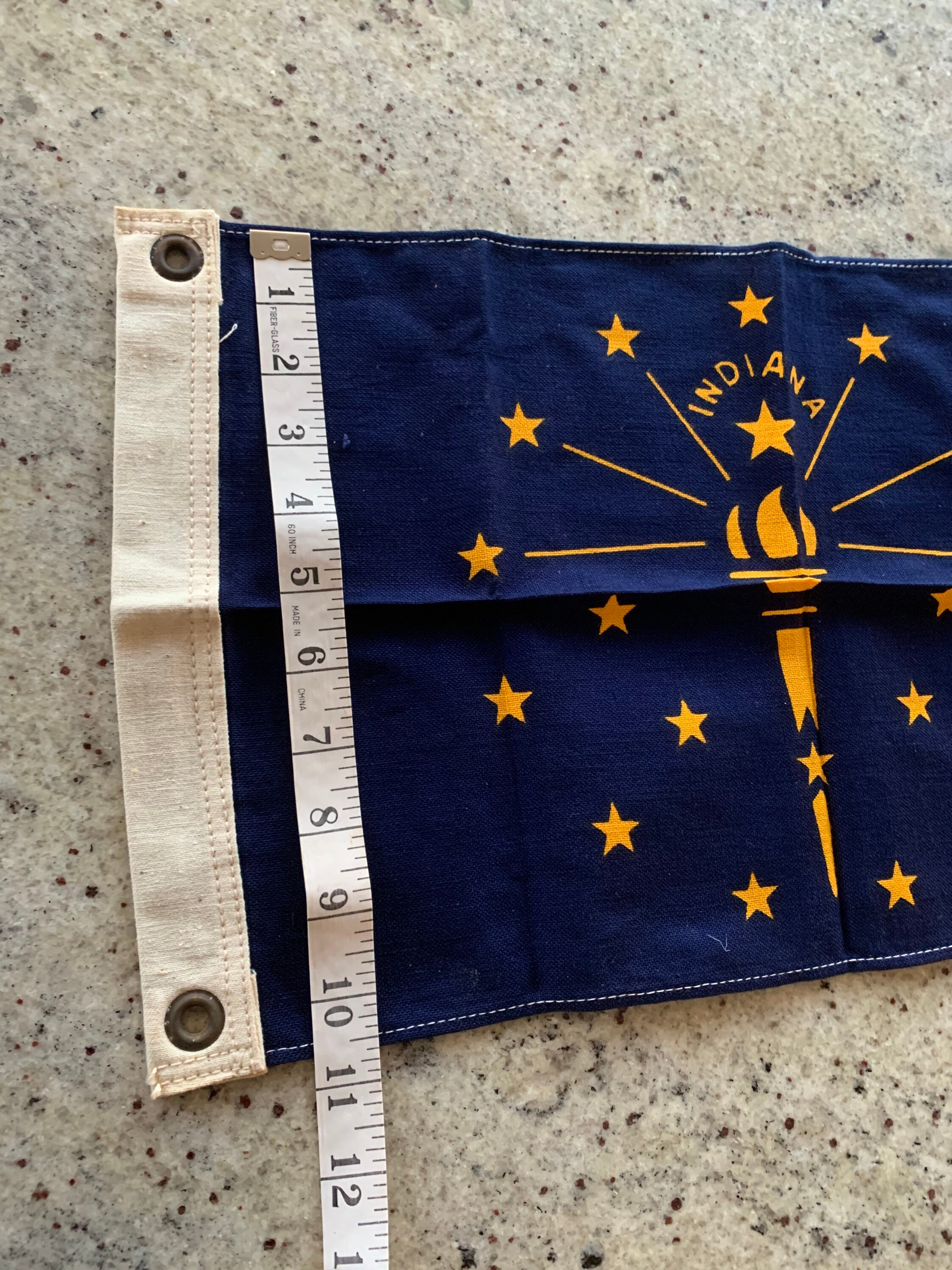 Vintage 60s State of Indiana Flag Pennant Dimensions 17 in X | Etsy